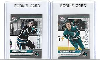 Amazon.com: 2024 Macklin Celebrini Hockey Rookie 2 Card Lot Topps ...