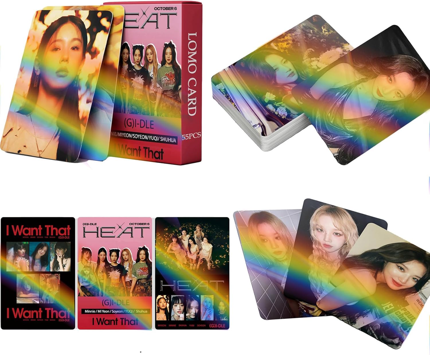 Amazon.com : FOURBOM 55Pcs Gidle K-pop Merch Photocard Set (G) I-DLE ...