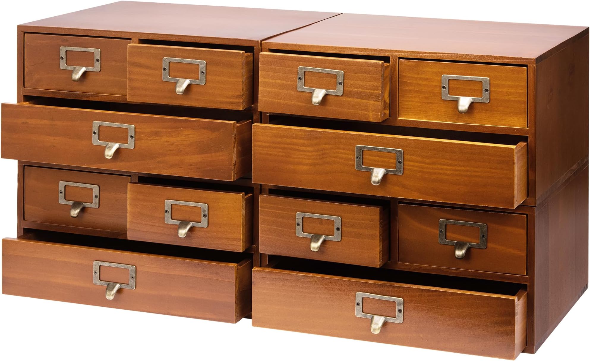 Amazon.com: 4-Pack Vintage Desktop Apothecary Cabinet w/ 3 Drawers ...