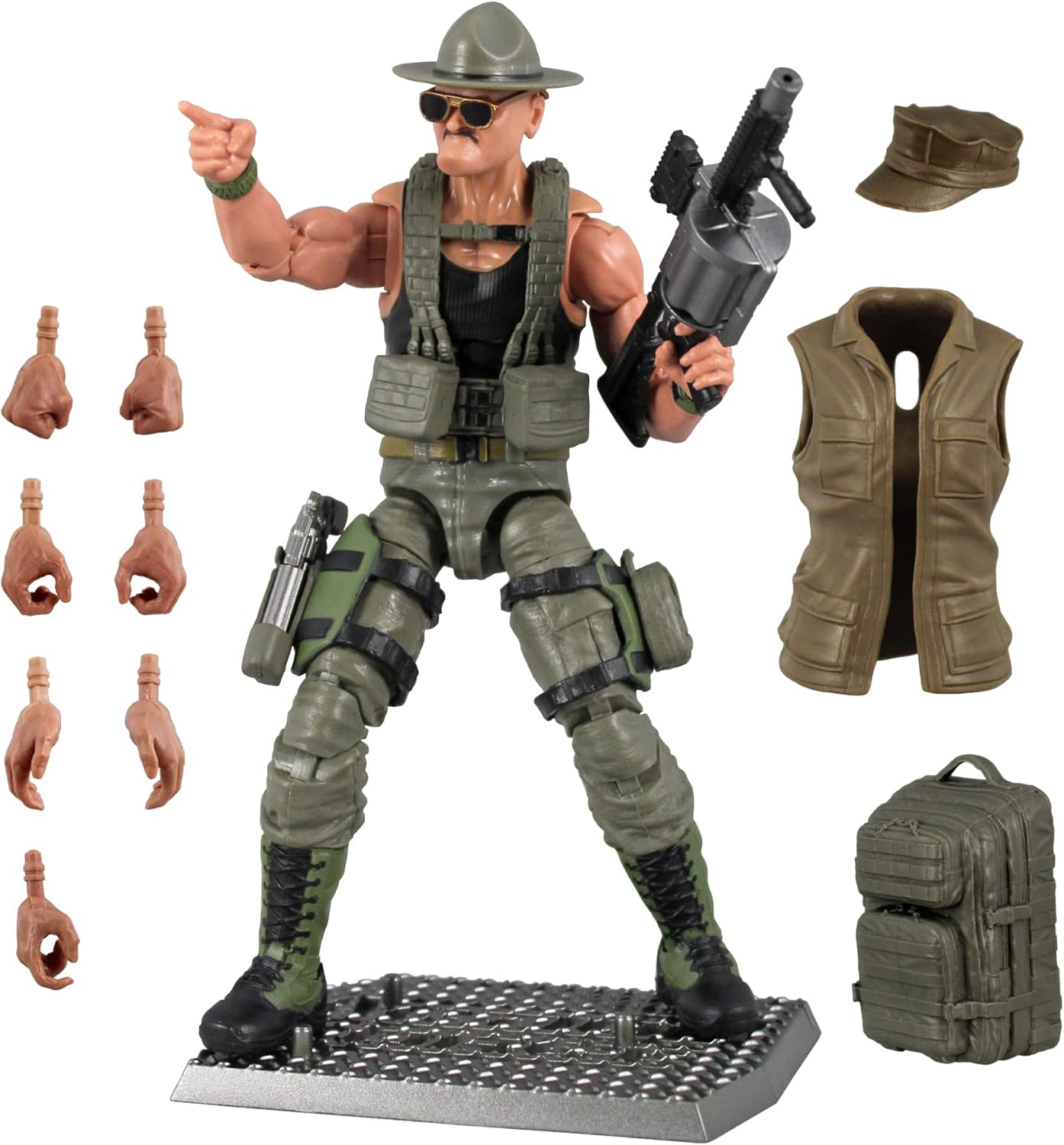 Amazon.com: Action Force Valaverse Series 2 SGT Slaughter Premium 6 ...