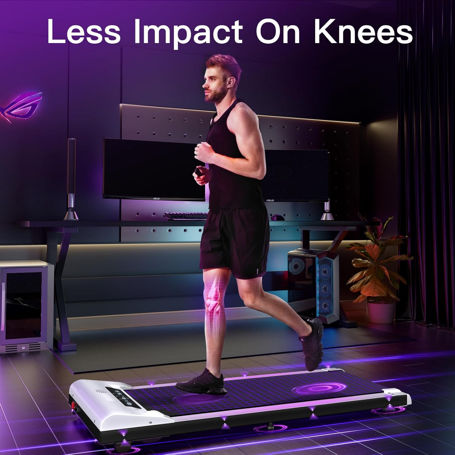 UMAY Walking Pad, Under Desk Treadmills for HomeOffice, Portable ...