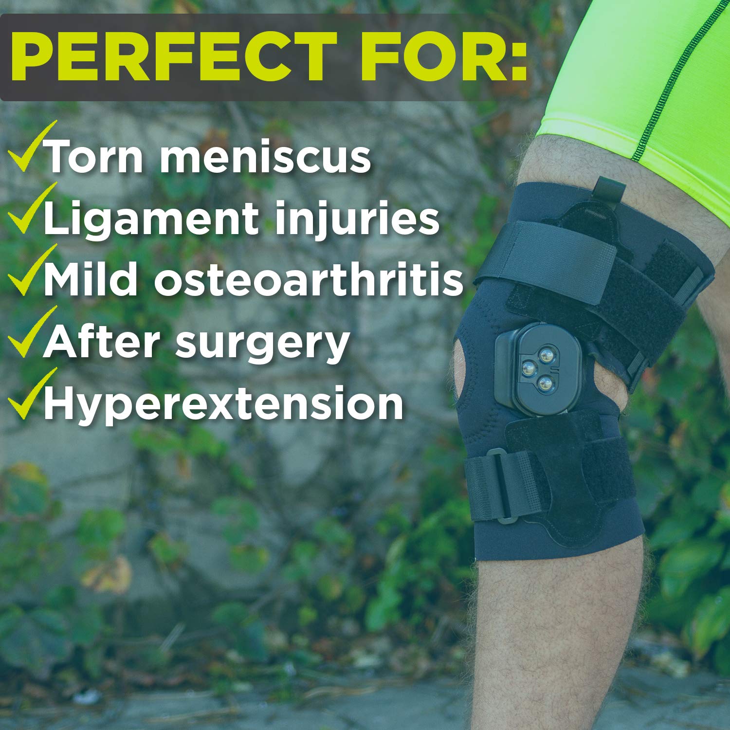 Buy BraceAbility Torn Meniscus ROM Knee Brace | Hinged Post Surgery ...