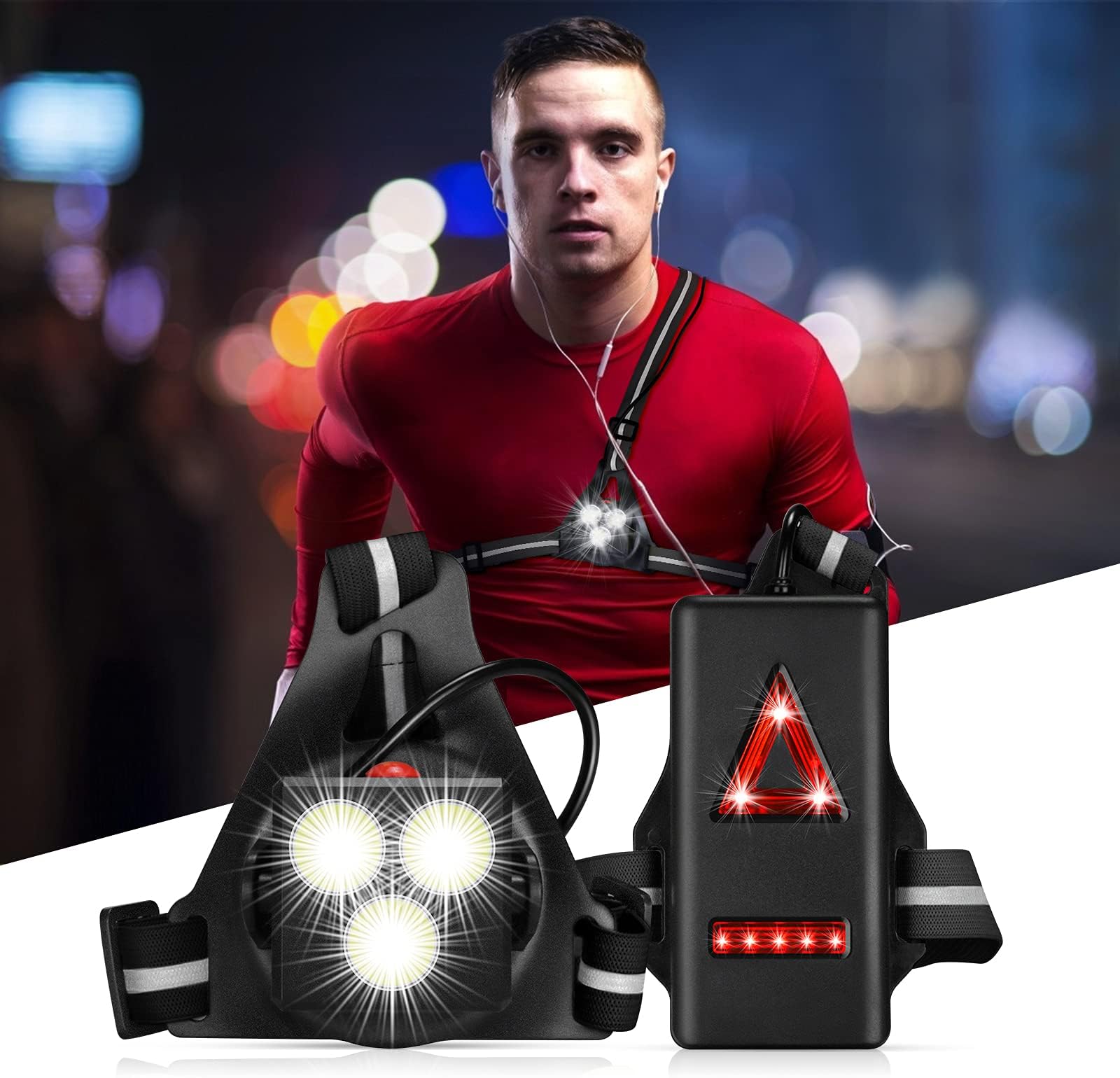 LUMEFIT Lampe Course à Pied - LED Sécurité Ultra Lumineuses et Bandes ...