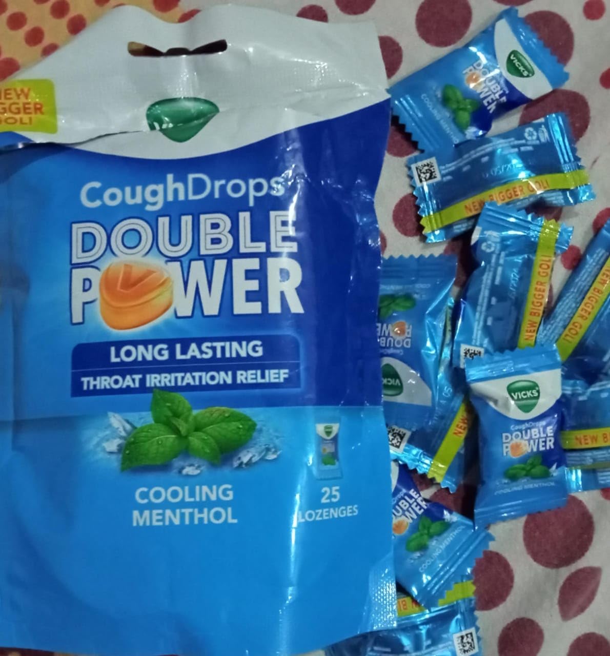 Buy VICKS COUGH DROPS DOUBLE POWER (Bag of 25) NEW & IMPROVED, BIGGER ...
