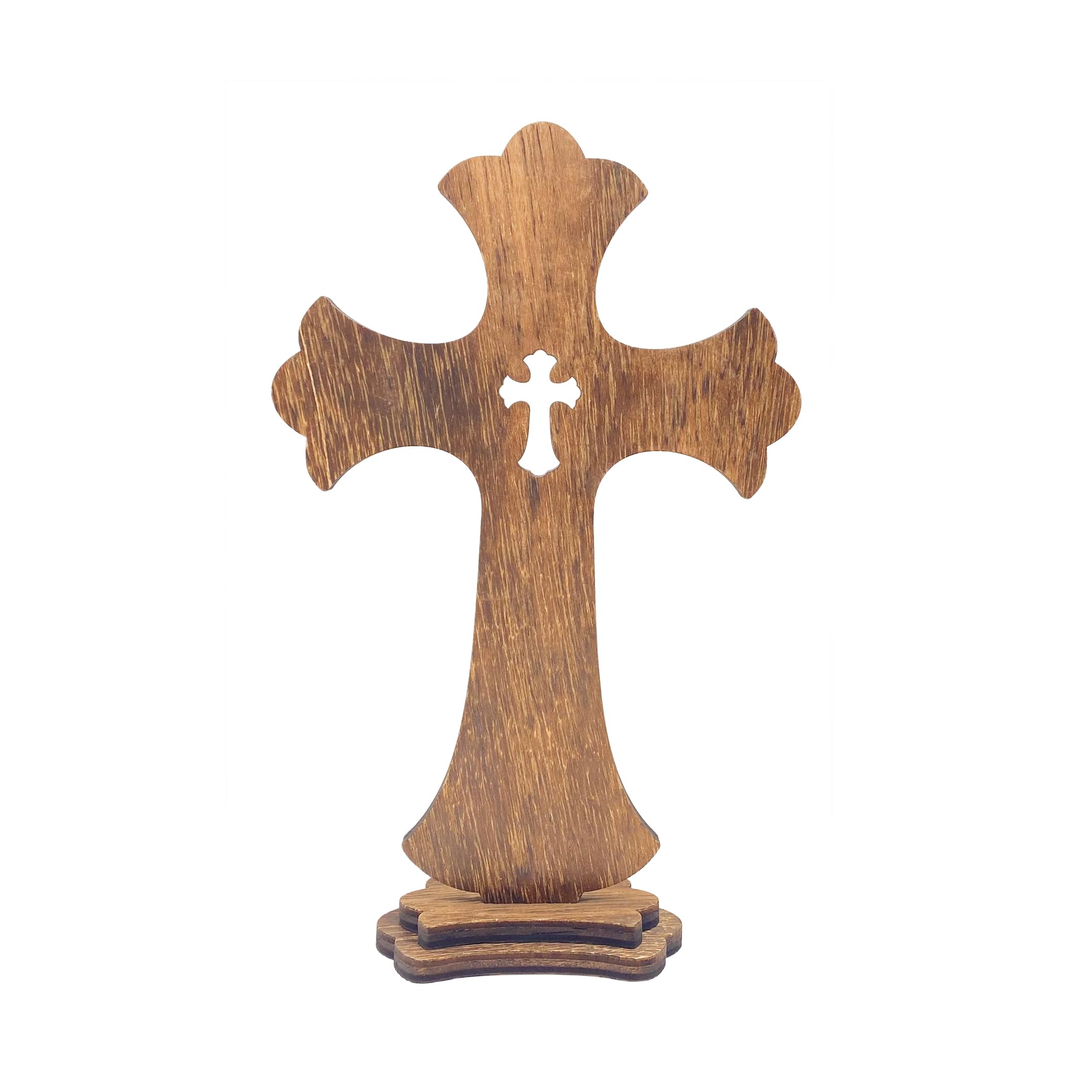 Snapklik.com : 9 Inch 12 Pack Brown Wood Standing Crosses Wooden ...