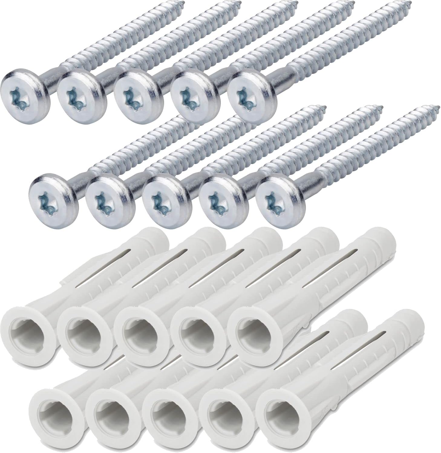 SOTECH Montageset für Aufhängeschienen K-175 bestehend aus 10 Schrauben 5,5 x 60 mm mit ...