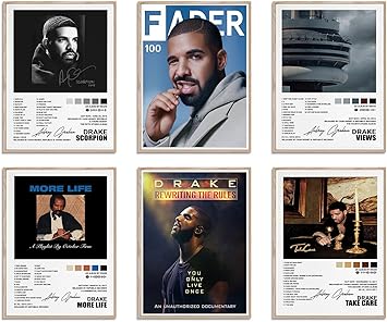 Amazon.com: Drake Music Album Cover Poster Print Canvas Wall Art ...