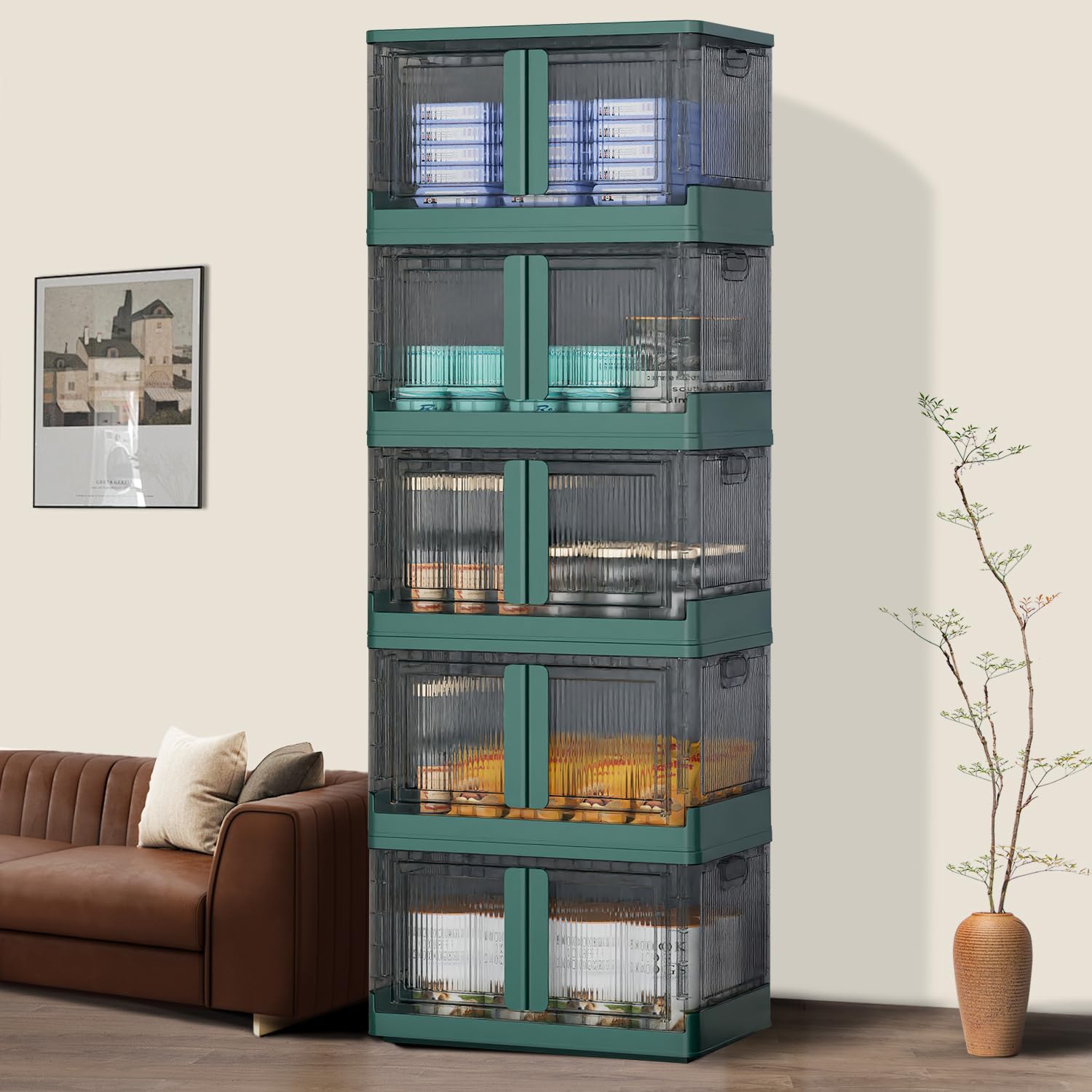 SHELLAJUN Contenedores de almacenamiento con tapas, contenedores de ...