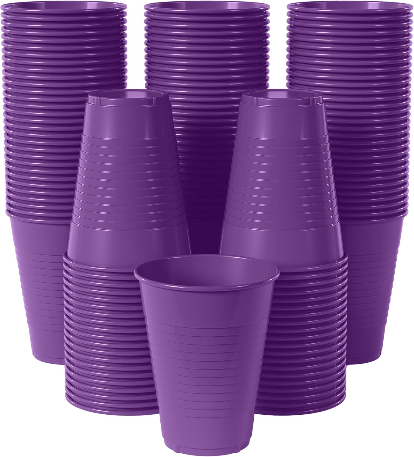 Amazon.com: Exquisite 12 oz Purple Plastic Cups For Party 50 Pack ...