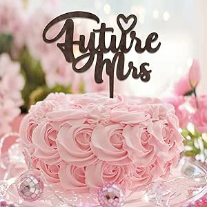 Amazon.com: Future Mrs Quote Mr & Mrs Cake Topper Custom Funny Bride ...