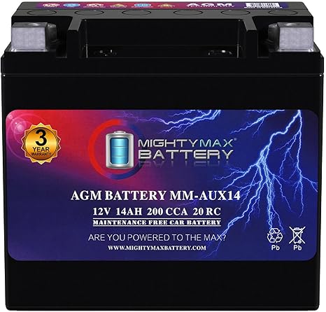 Amazon.com: Mighty Max Battery MM-AUX14 Auxiliary Battery 12V 14Ah ...
