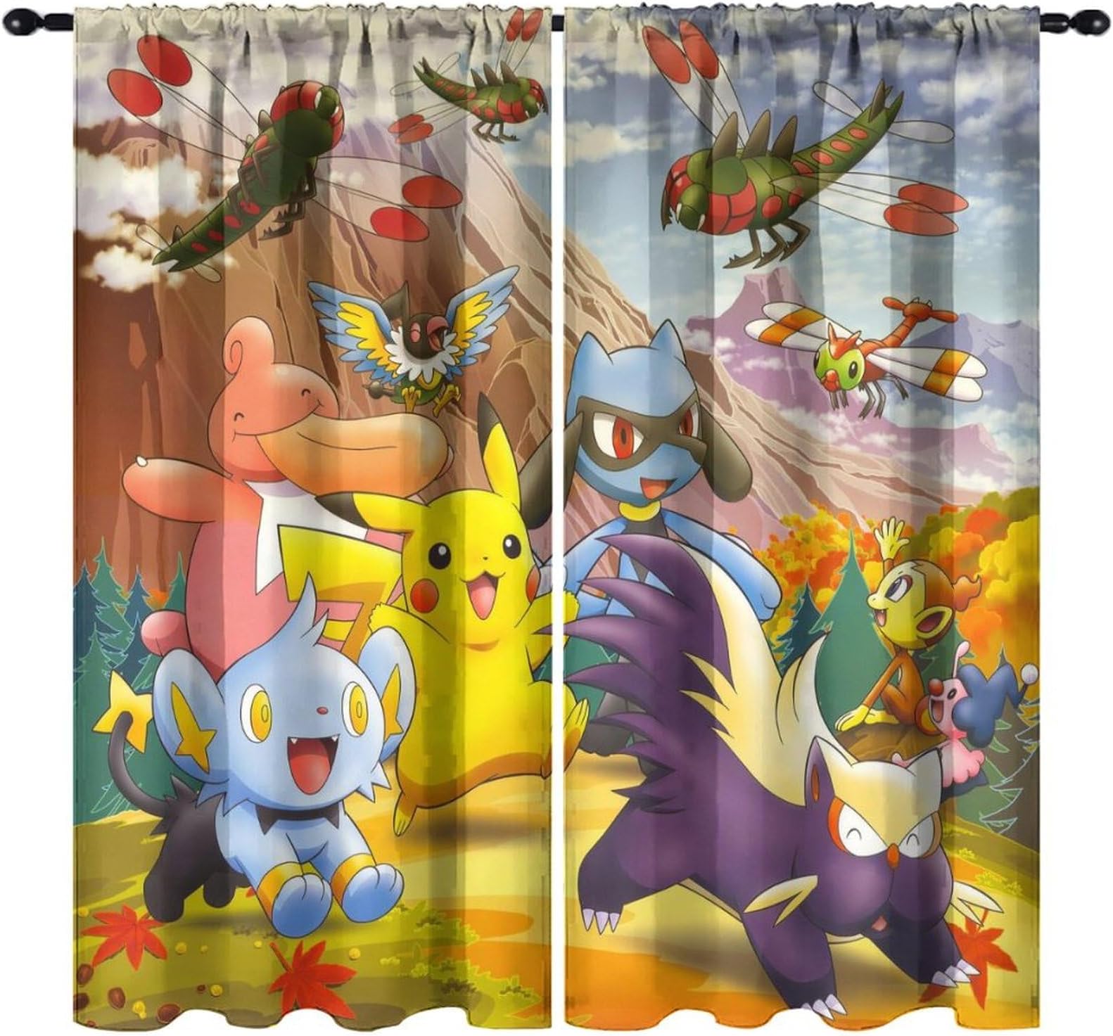 Amazon.com: Franco Kids Room Window Curtain Panels Drapes Set, 82 in x ...