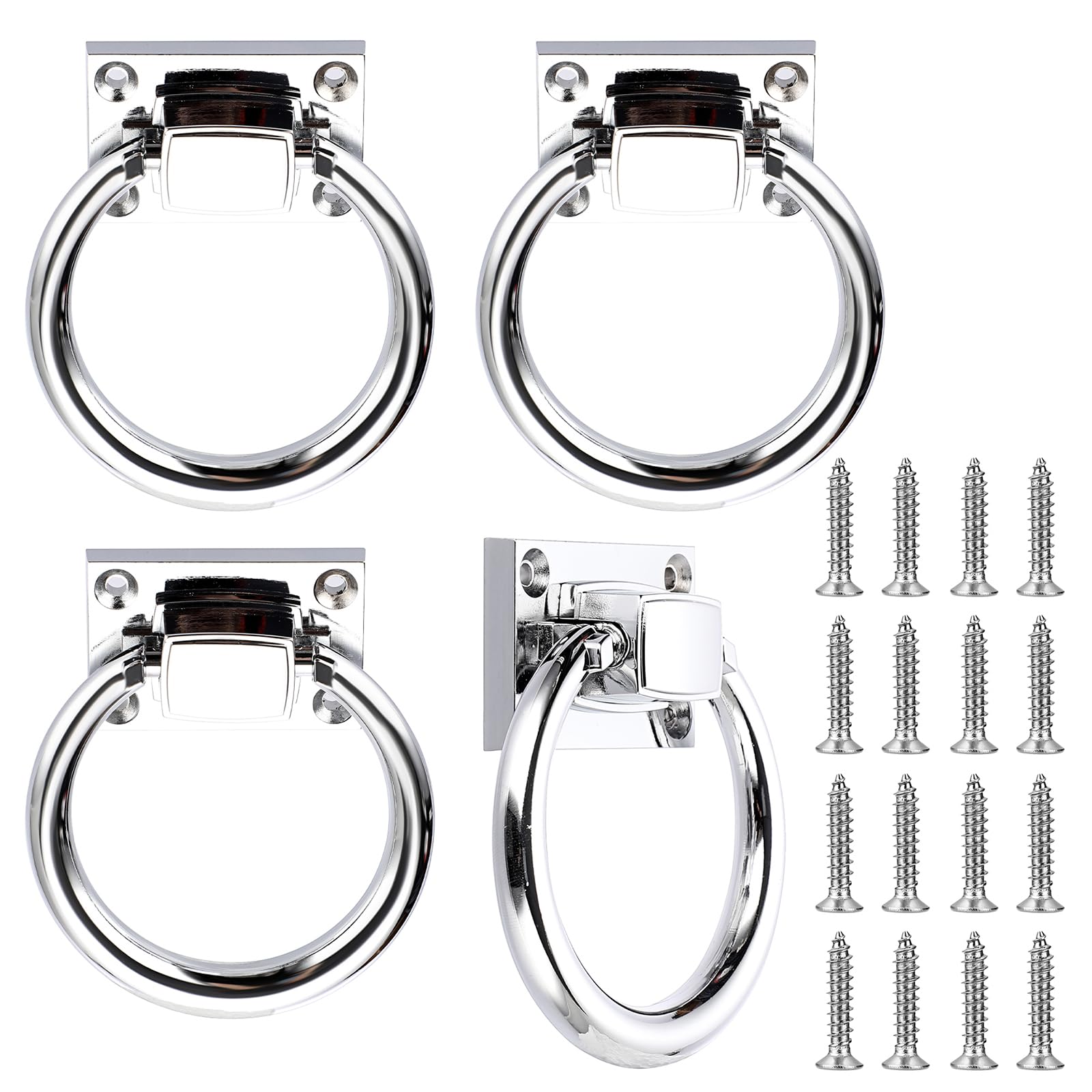 Sumnacon 4PCS Stainess Steel Horse Tie Ring, Sturdy Cross Ties for ...