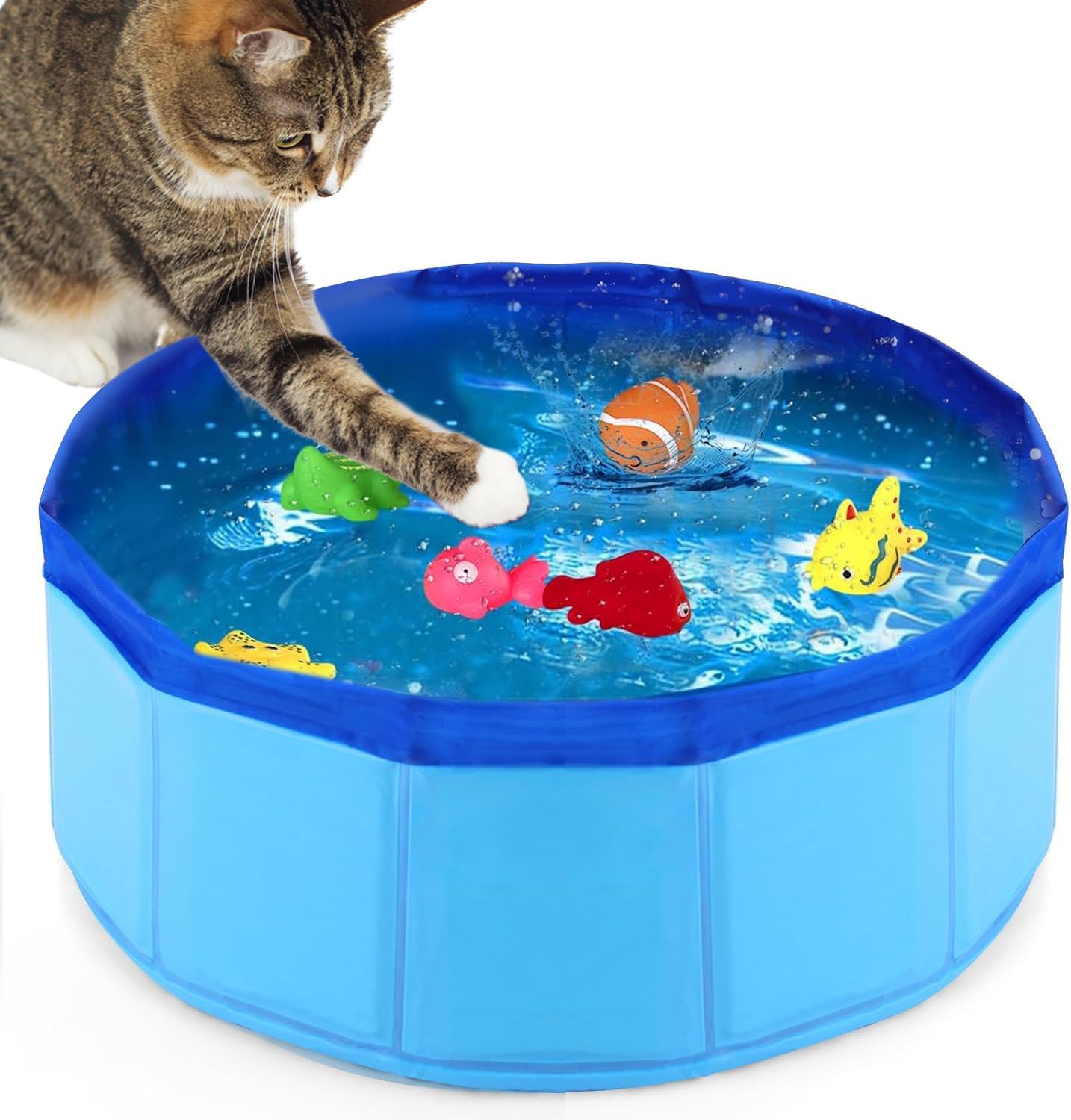 Amazon.com: TJYAEKLTD Cat Pool With Interactive Fish Toys, Water Toys ...