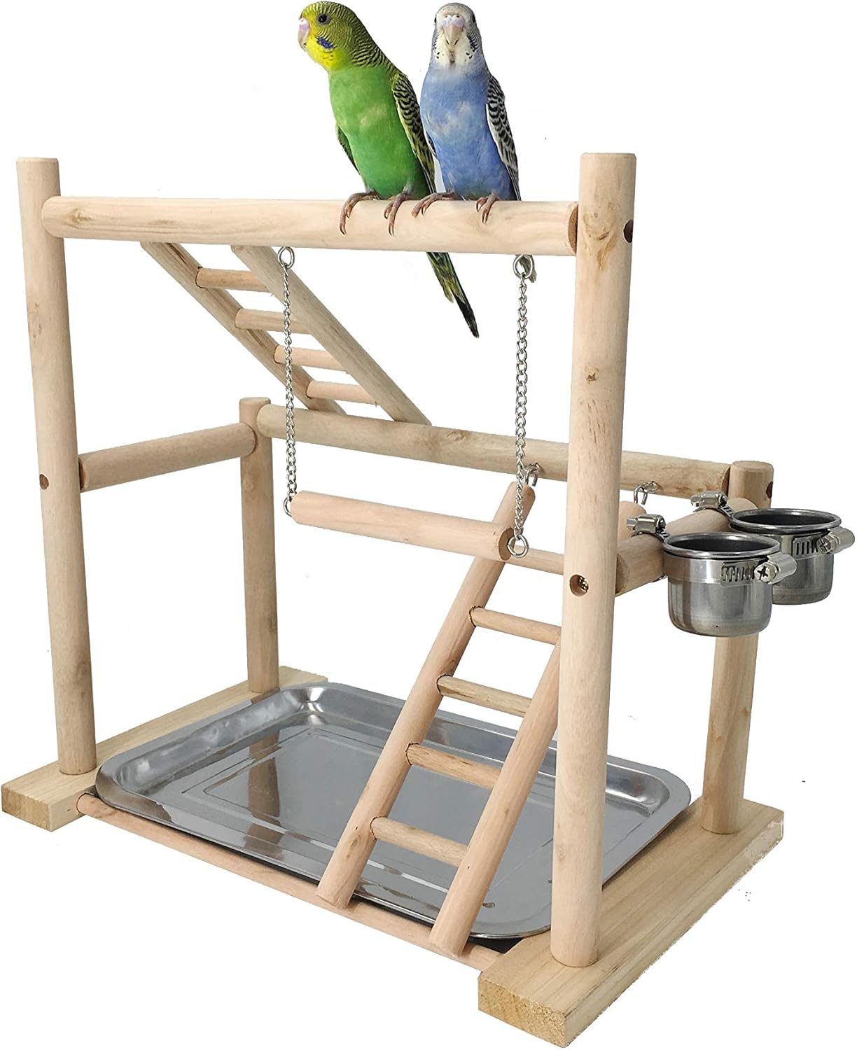 Amazon.com : MINORPET Pet Bird Playpen, Wood Parrot Playstand Bird ...