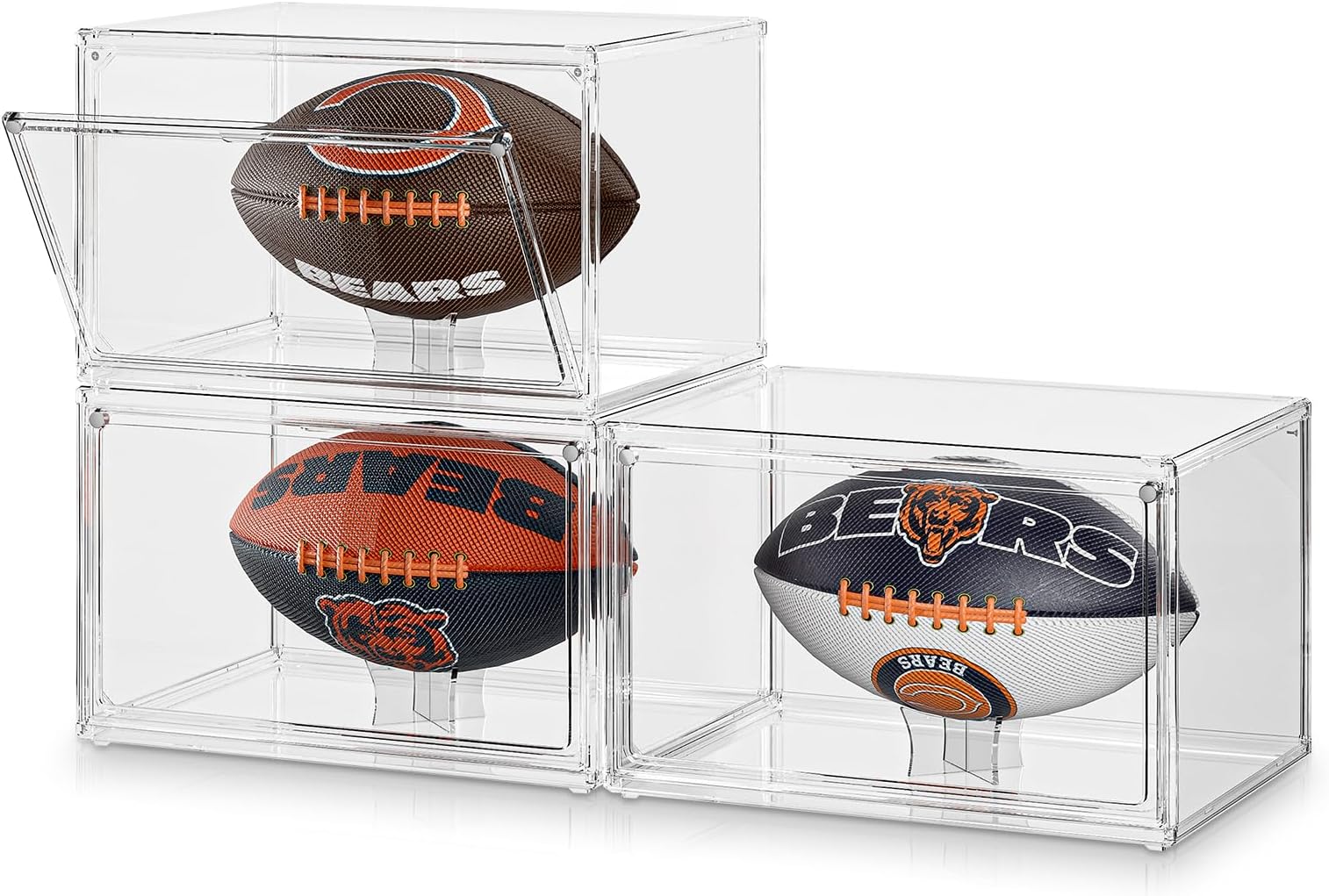 Amazon.com: Deluxe Acrylic Mini Football Display Case - With Mirror by ...