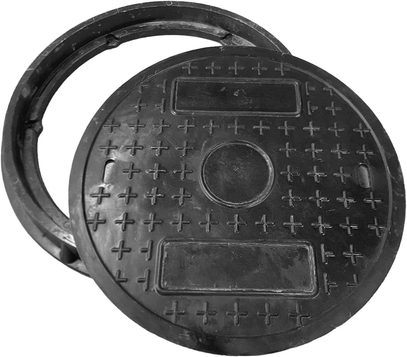 Amazon.com: Natotela Round Manhole Cover and Frame 22.8in, Fiberglass ...