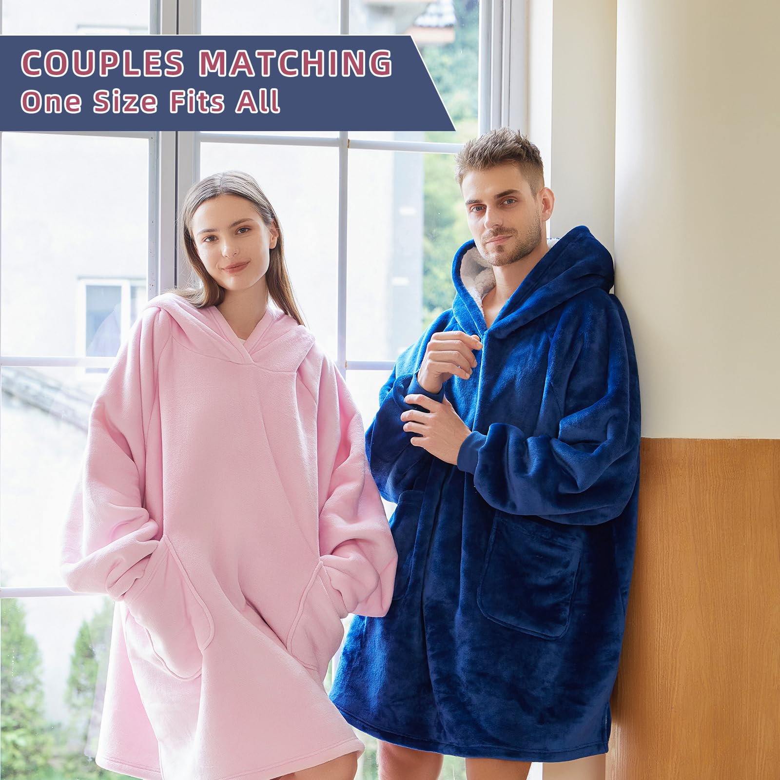 Snapklik.com : Wearable Blanket Hoodie Adult, Oversized Sherpa ...