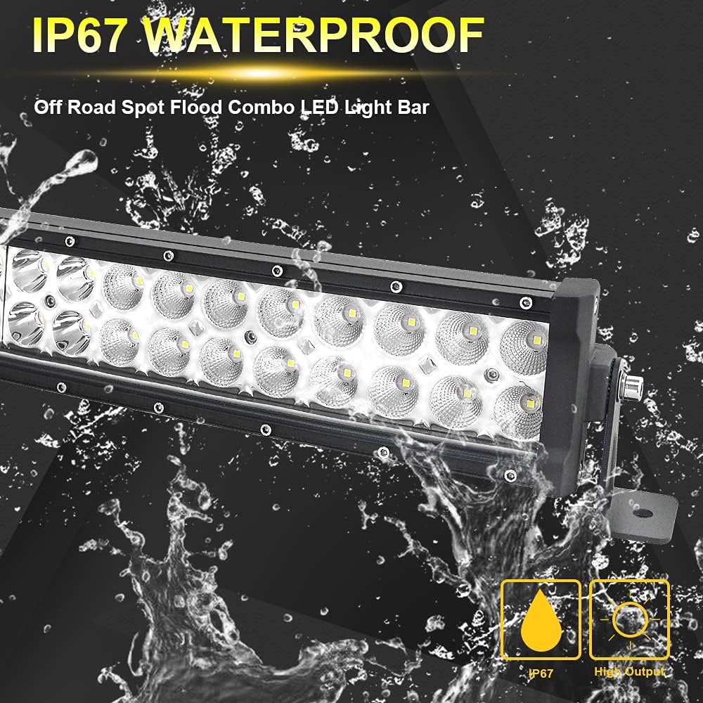 Willpower Barras de luz LED curvadas de 52 pulgadas, 300 W, combo de ...