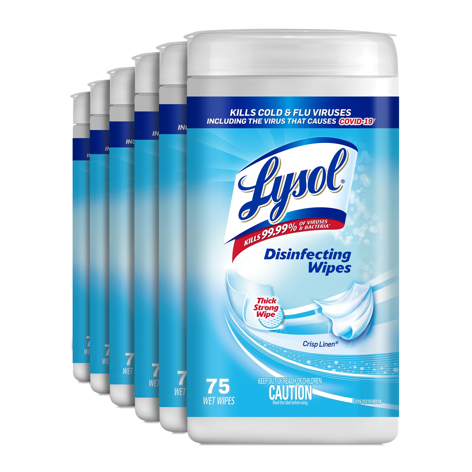 Lysol Disinfecting Wipes, Crisp Linen, Thick Strong Wipe, Kills 99.99% ...
