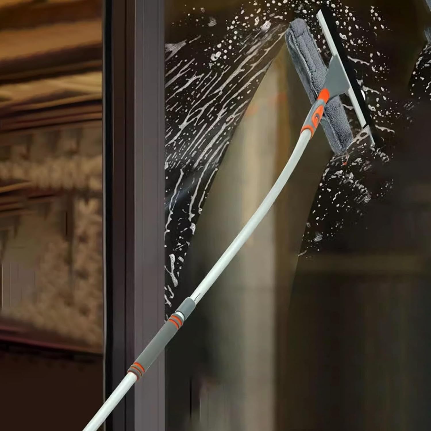 Amazon.com: Window Washing Kit with Extension Pole, 2 in 1 Design ...