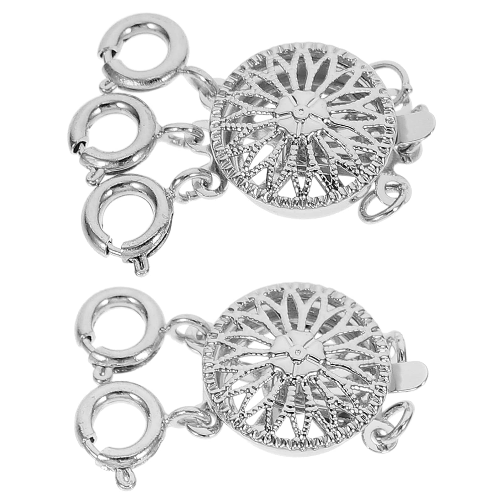 Sewroro 2pcs Necklace Layering Clasp Slide Clasp Lock Jewelry Clasps ...