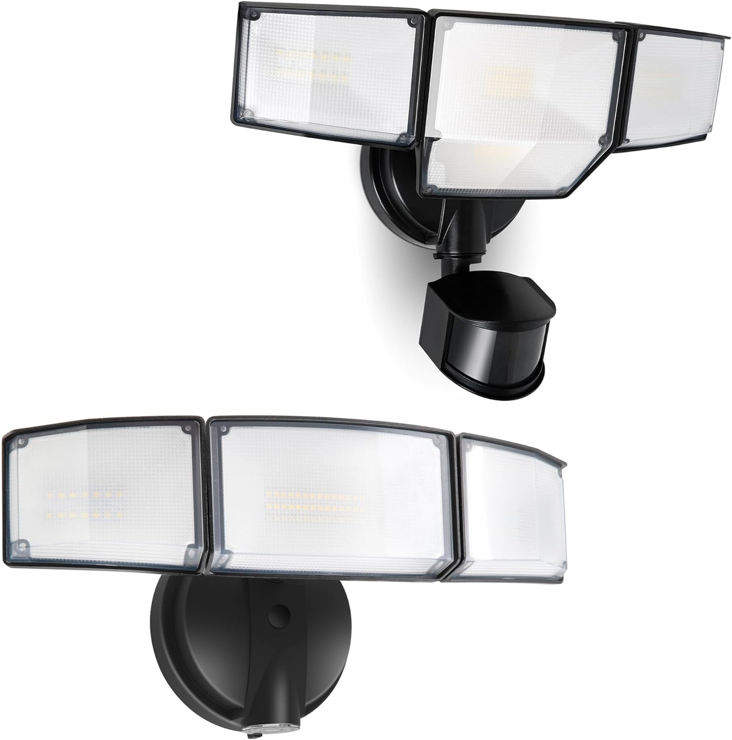 LUTEC 3 Heads Dusk to Dawn and 4 Heads Motion Sensor Flood Lights ...