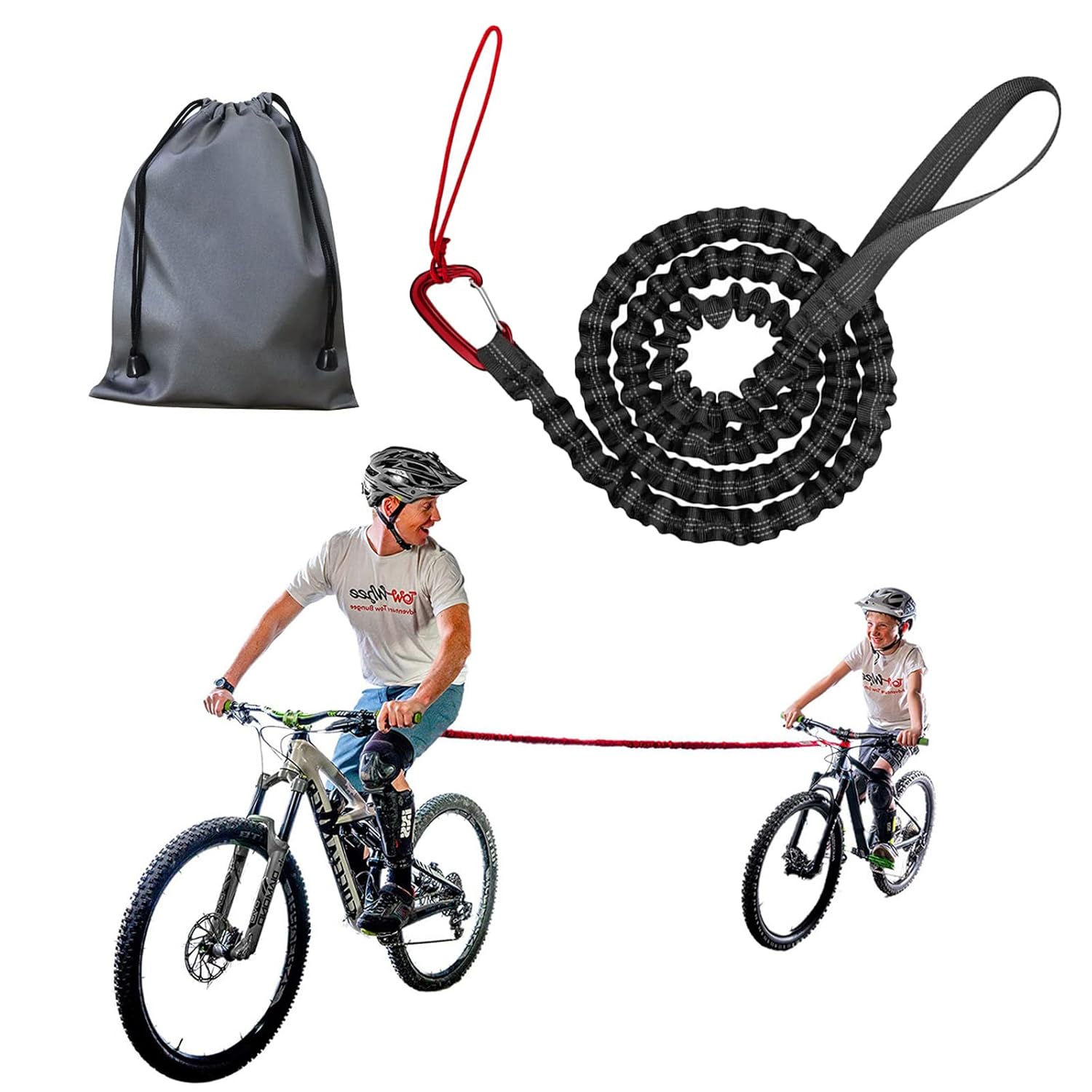 RTHGFN Bicycle Tow Strap,Tow Rope as Useful Mountain Bike Cycling ...
