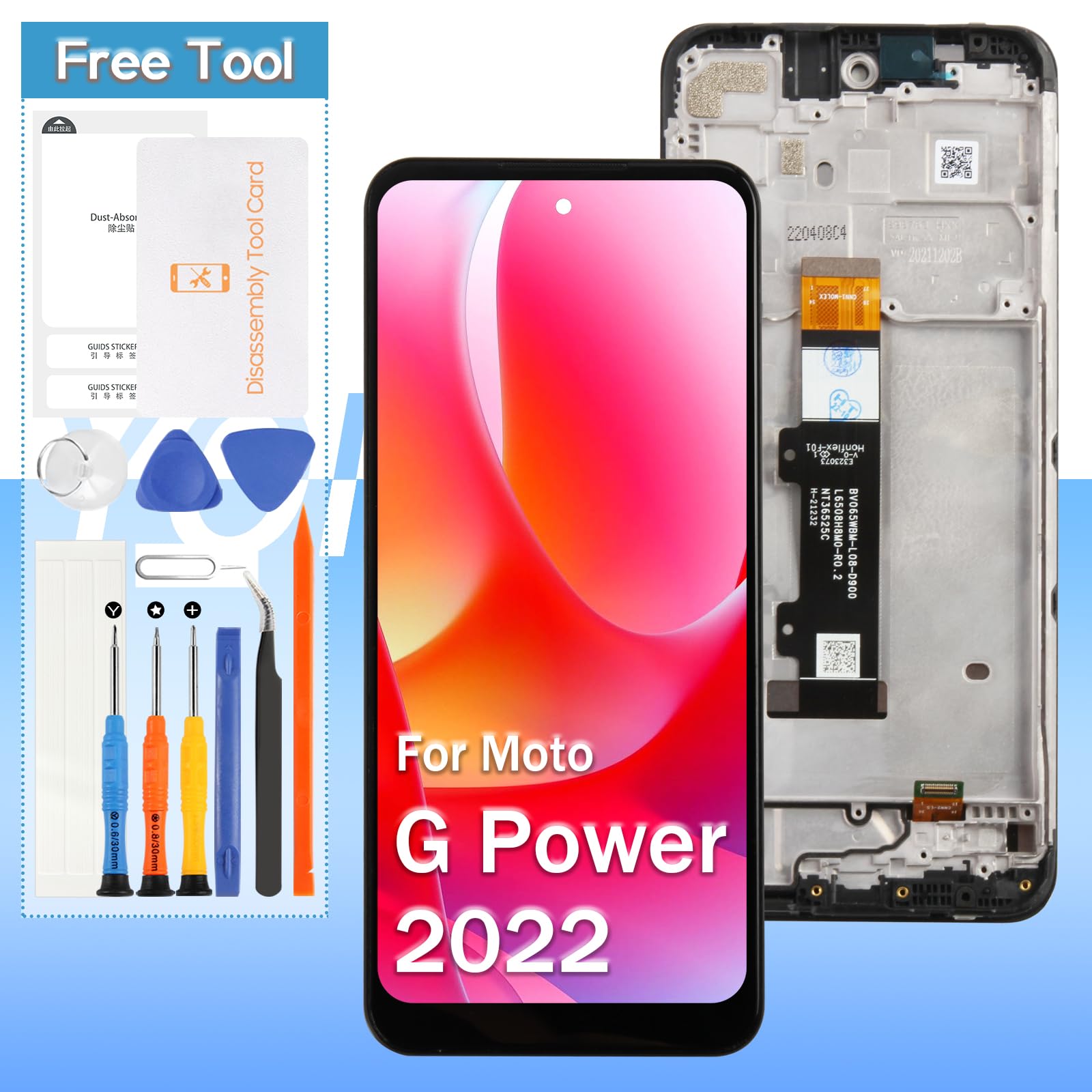 Amazon.com: Screen Replacement for Motorola Moto G Power 2022 XT2165-5 ...