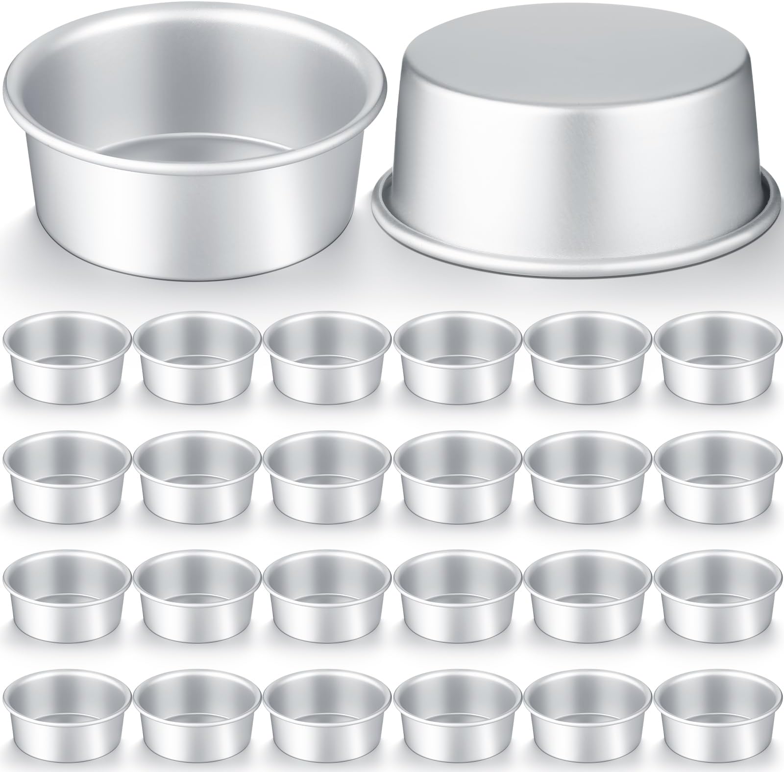 Amazon.com: AWTBDP 4 Inch Cake Pan Set of 8, Anodized Aluminum Round ...