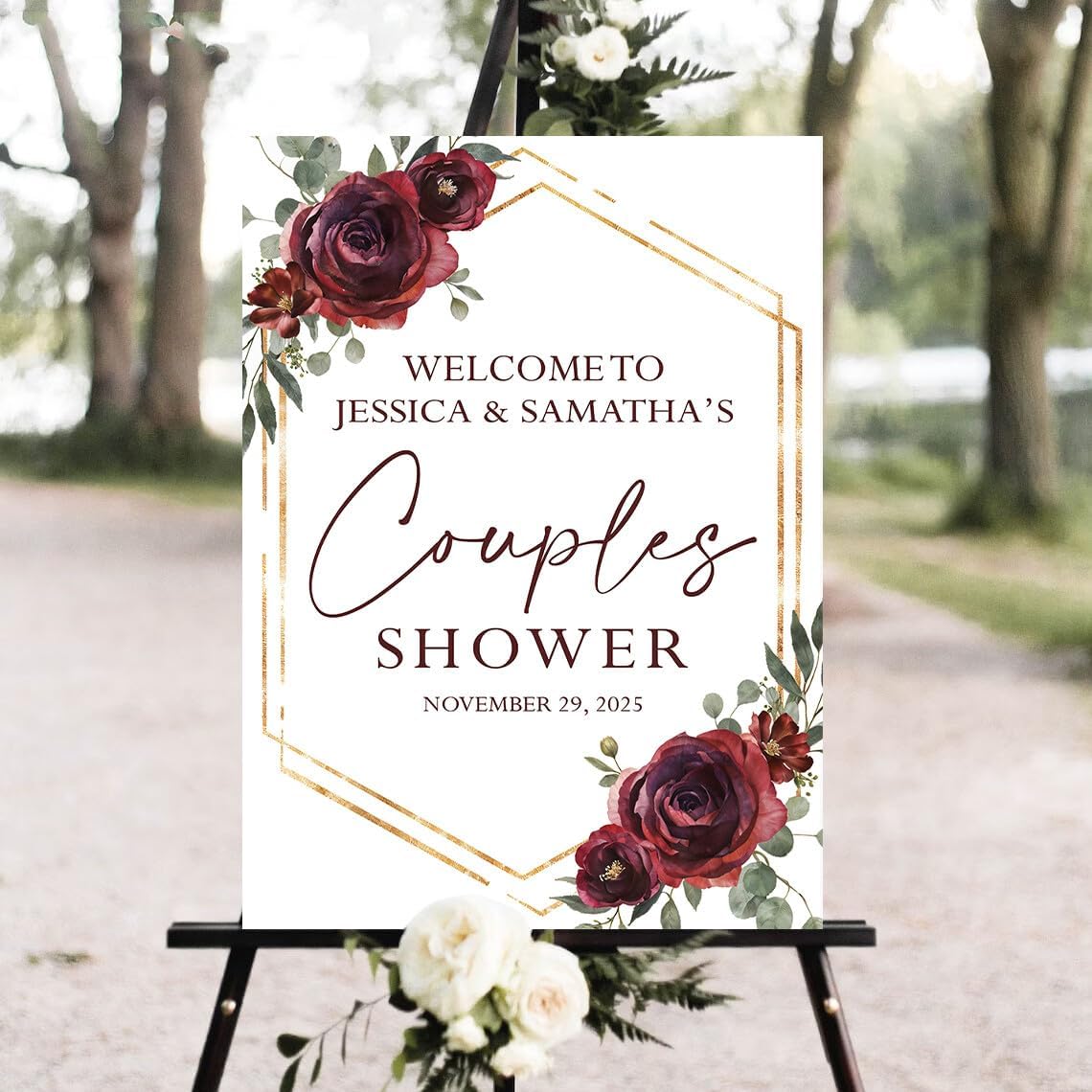 Amazon.com : Personalized Couples Shower Welcome Sign, Printed One or ...