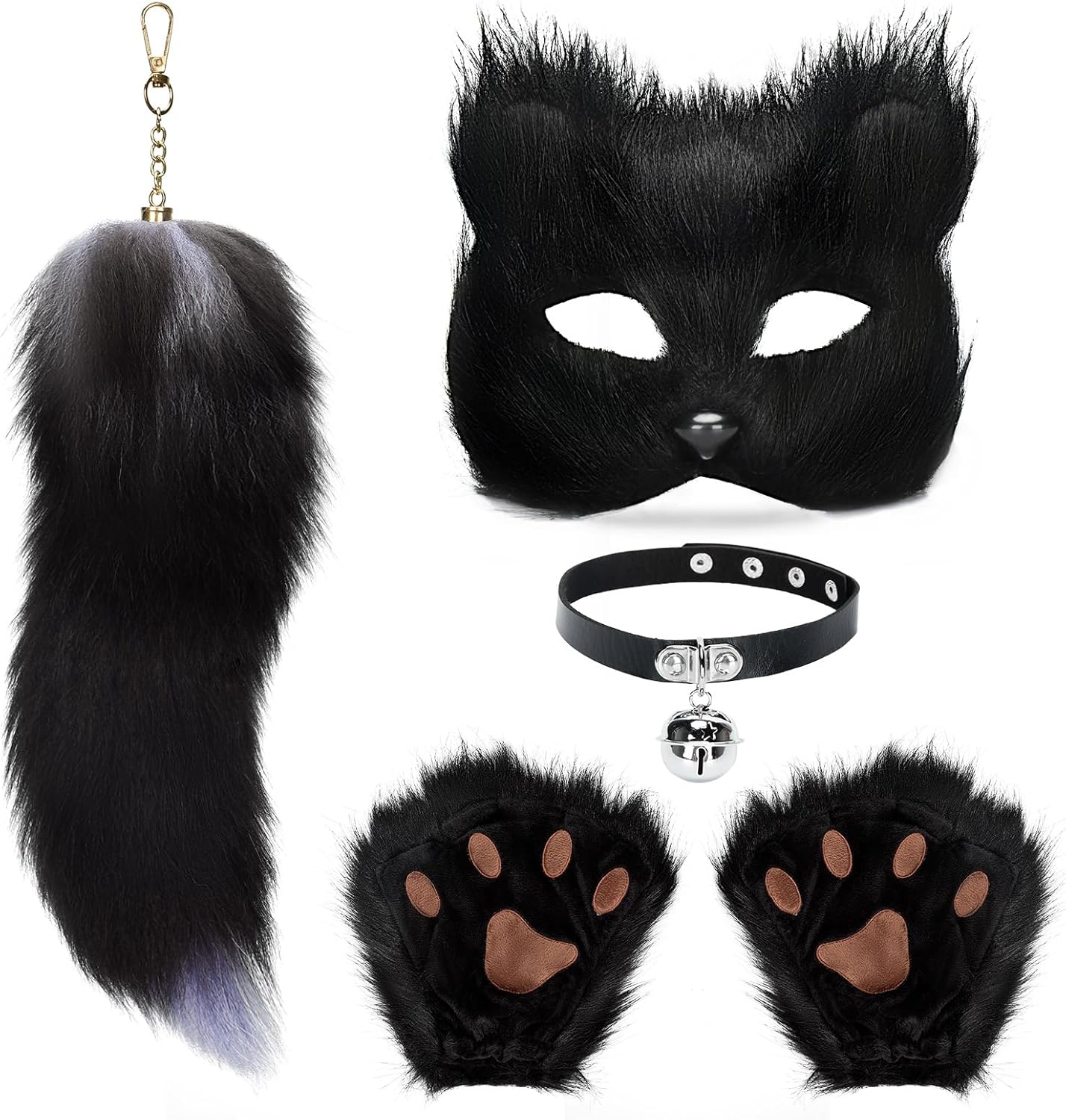 Amazon.com: BADALU Therian Cat Mask and Tail Set for Girls - Halloween ...