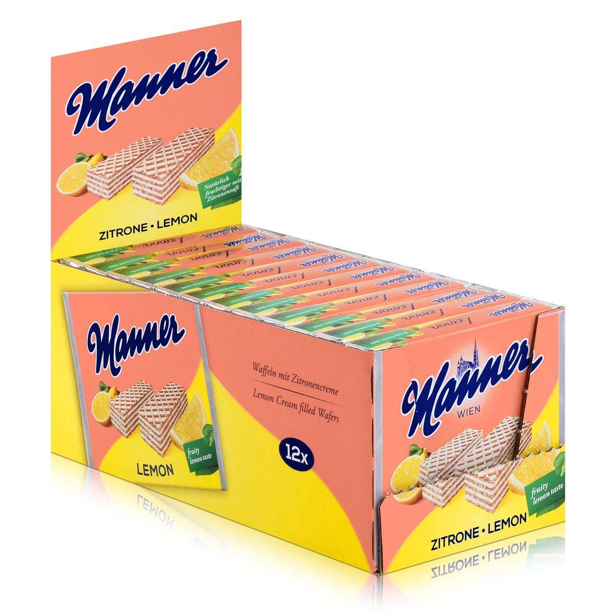Manner Wien Zitronencreme Schnitten 75G - Knusprige Waffeln , 75 G (1Er ...