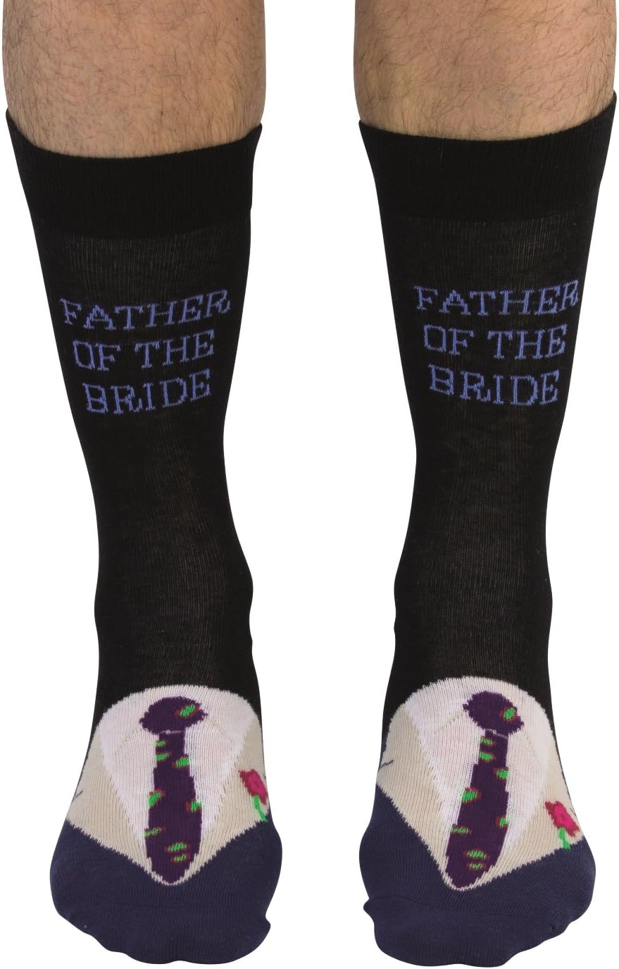 Amazon.com: Cockney Spaniel Pair Black Father Of The Bride Socks - Fun ...