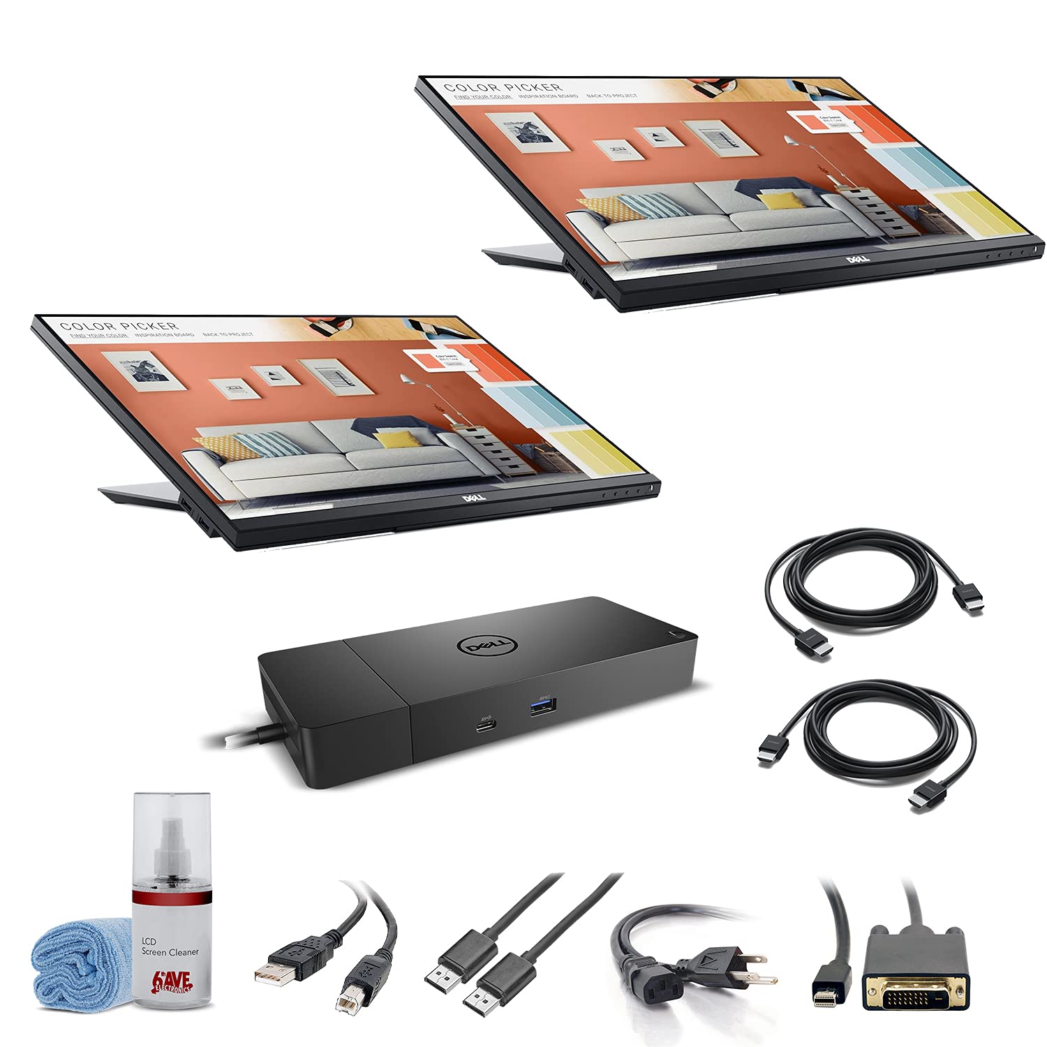 Buy 2 x Dell P2418HT 24 Inch 16:9 10-Point Touchscreen IPS Monitor ...