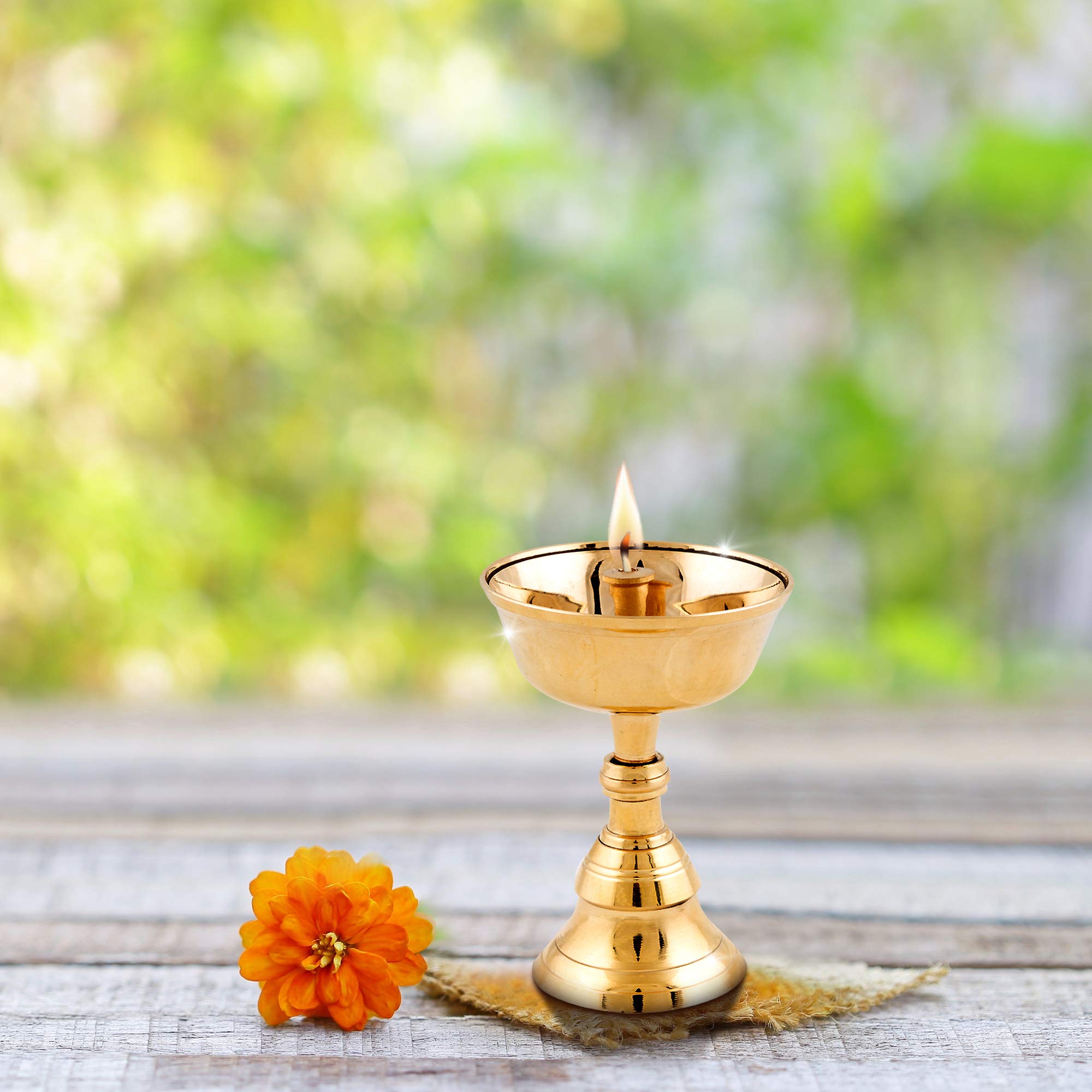 Buy Shubhkart Pyali Stand / Akhand Jyot Brass Diya/Puja Deepak/deep ...
