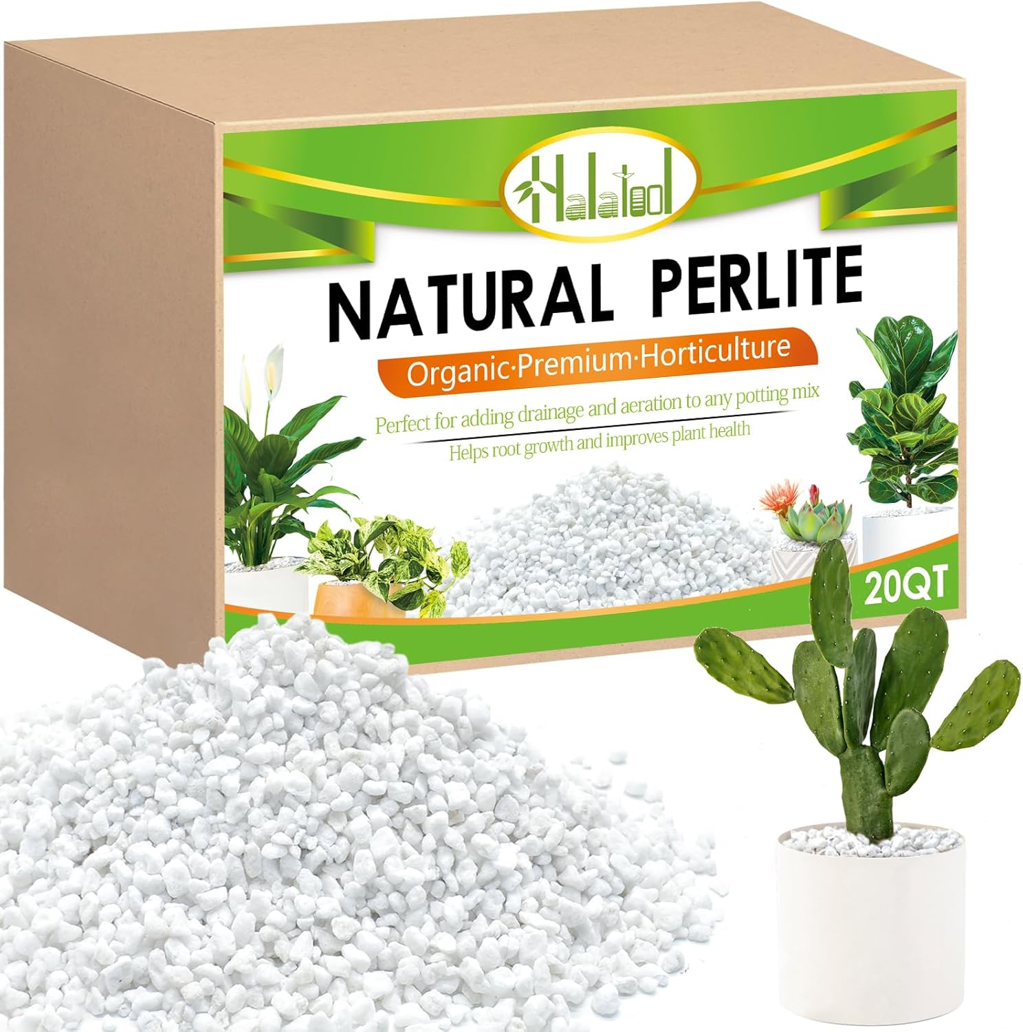 Amazon.com : Halatool 20QT Perlite for Plants 3-6 mm Horticultural ...