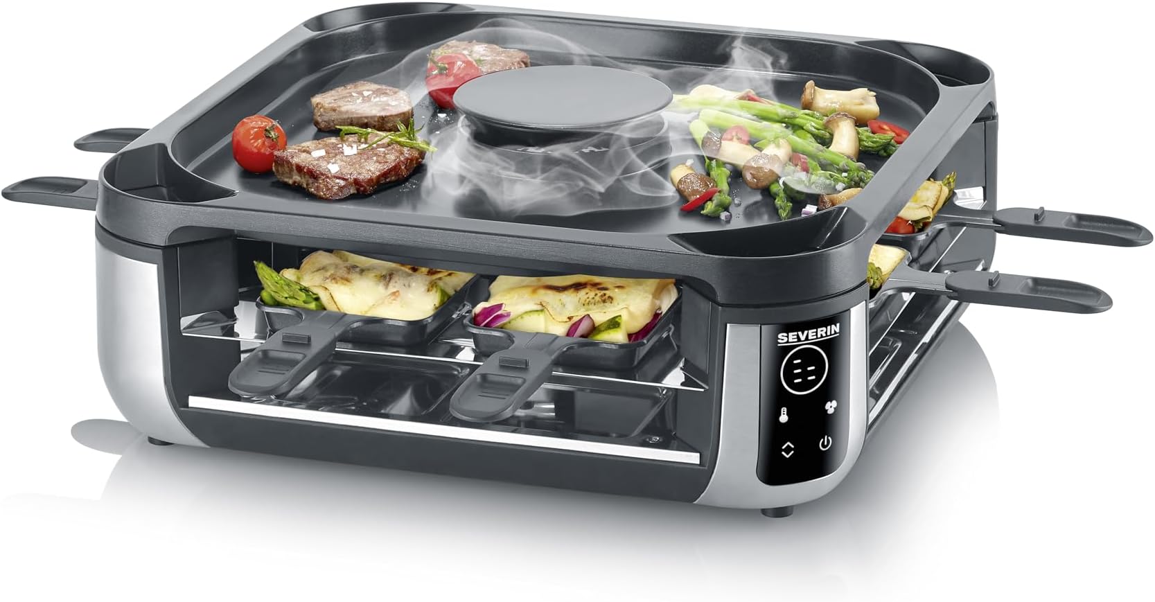 Amazon.de: SEVERIN SEVENTO Raclette-Grill mit integriertem Umluft ...