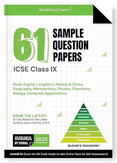 Gurukul By Oswal 61 Sample Question Papers for ICSE Class 9 Exam 2025 ...