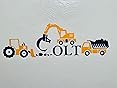 Amazon.com: Talkkmywall Trucks Decal, Construction Trucks Decals ...