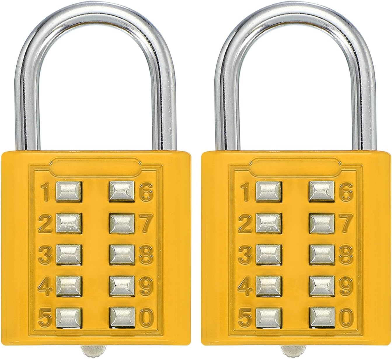 MECCANIXITY Combination Padlock, 10-Digit Push Button Padlock 5 ...