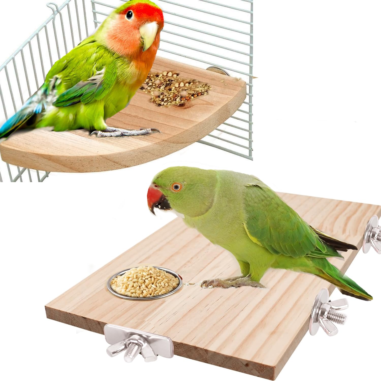 Amazon.com : Bird Perch Platform Stand,Wood Perch Bird Platform Parrot ...