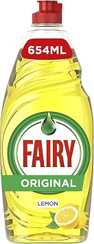 Fairy Lemon Washing Up Liquid with LiftAction. No Soaking, No Grease ...