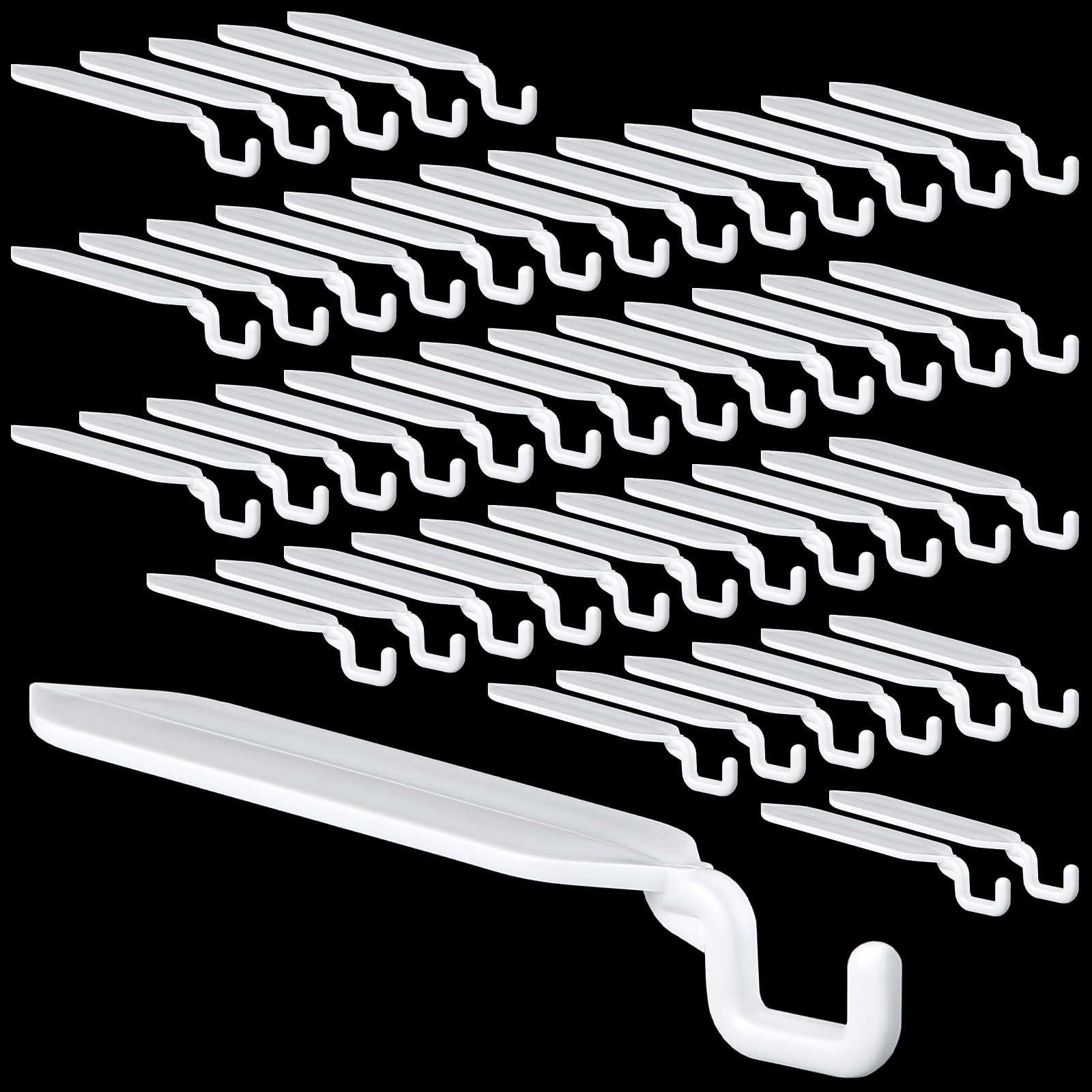 Amazon.com: Yinkin 24 Pcs Flat 3" Light Hooks Plastic Hooks Christmas ...