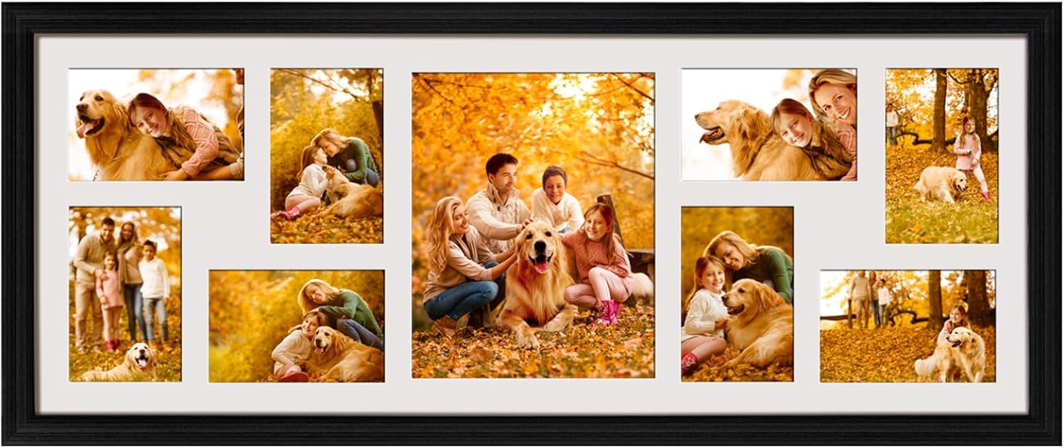 Amazon.com - WIFTREY Black 4x6 Picture Frames Collage 1 Pack, 9 Opening ...