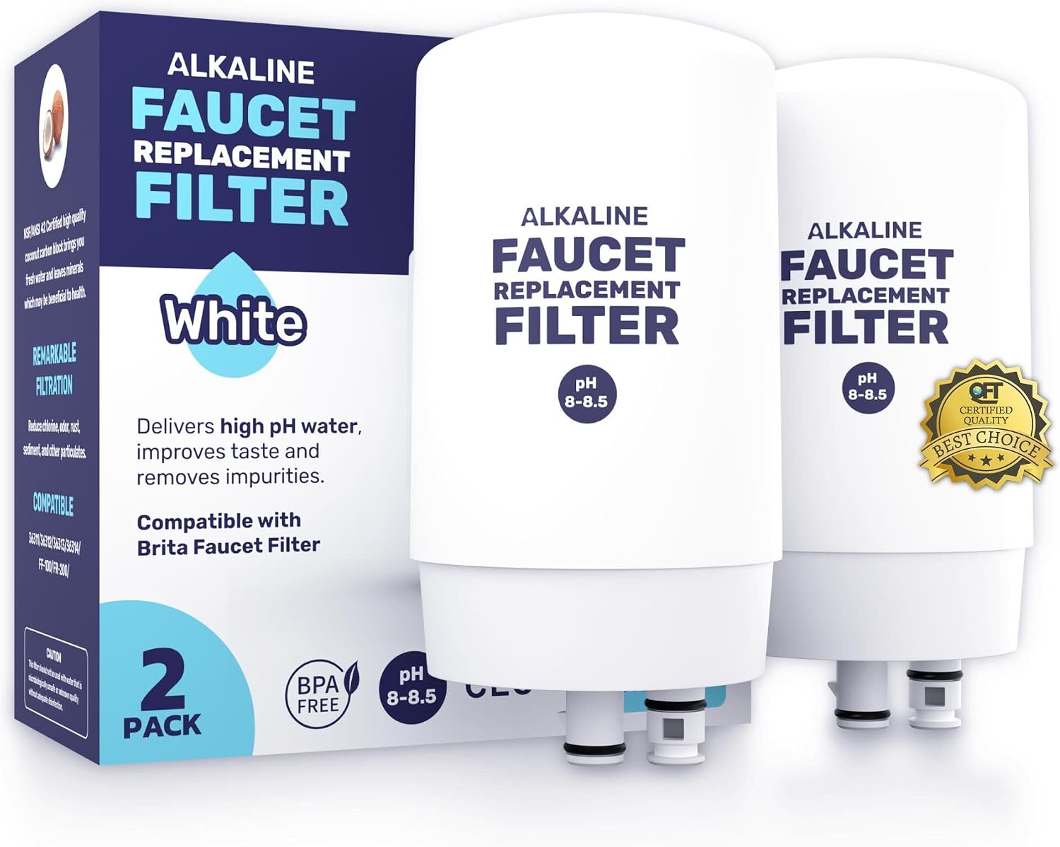 Wamery Alkaline Water Faucet Filter Replacement, Tap Water Filter ...