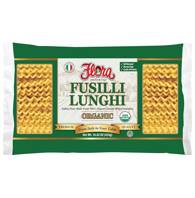 Amazon.com : Organic Fusilli Lunghi Pasta by Flora Foods | Long Spiral ...