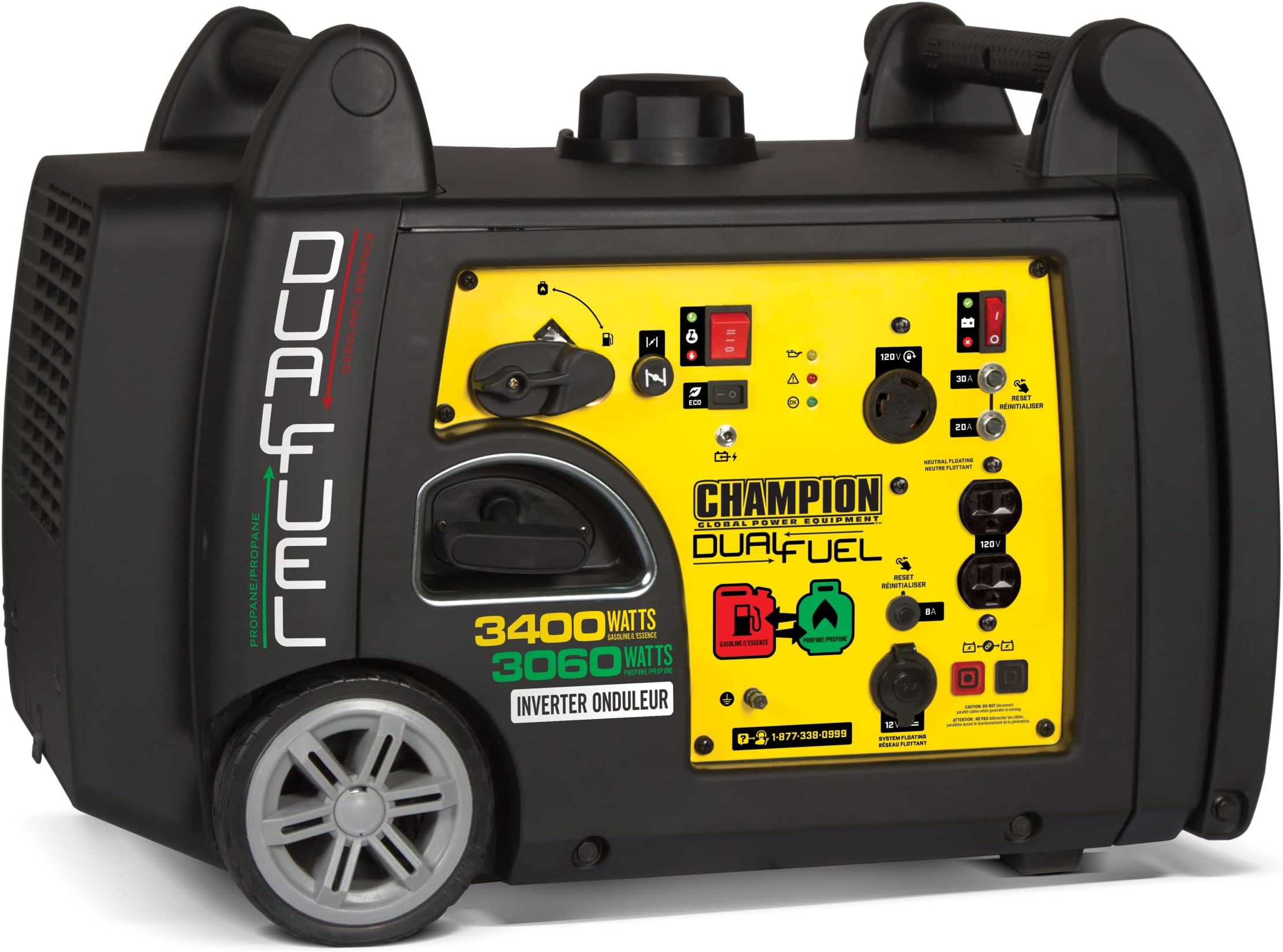 Champion Power Equipment 3400-Watt Dual Fuel RV Ready Portable Inverter ...