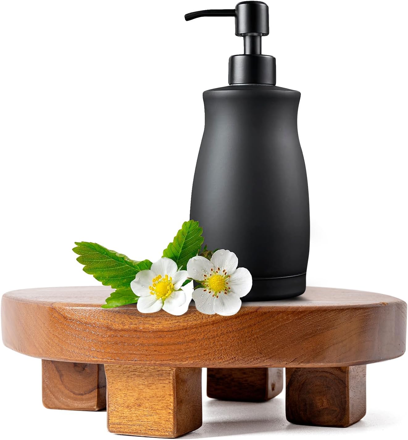 Amazon.com: AERLO Natural Wood Riser Set of Two - Large 10” Round ...