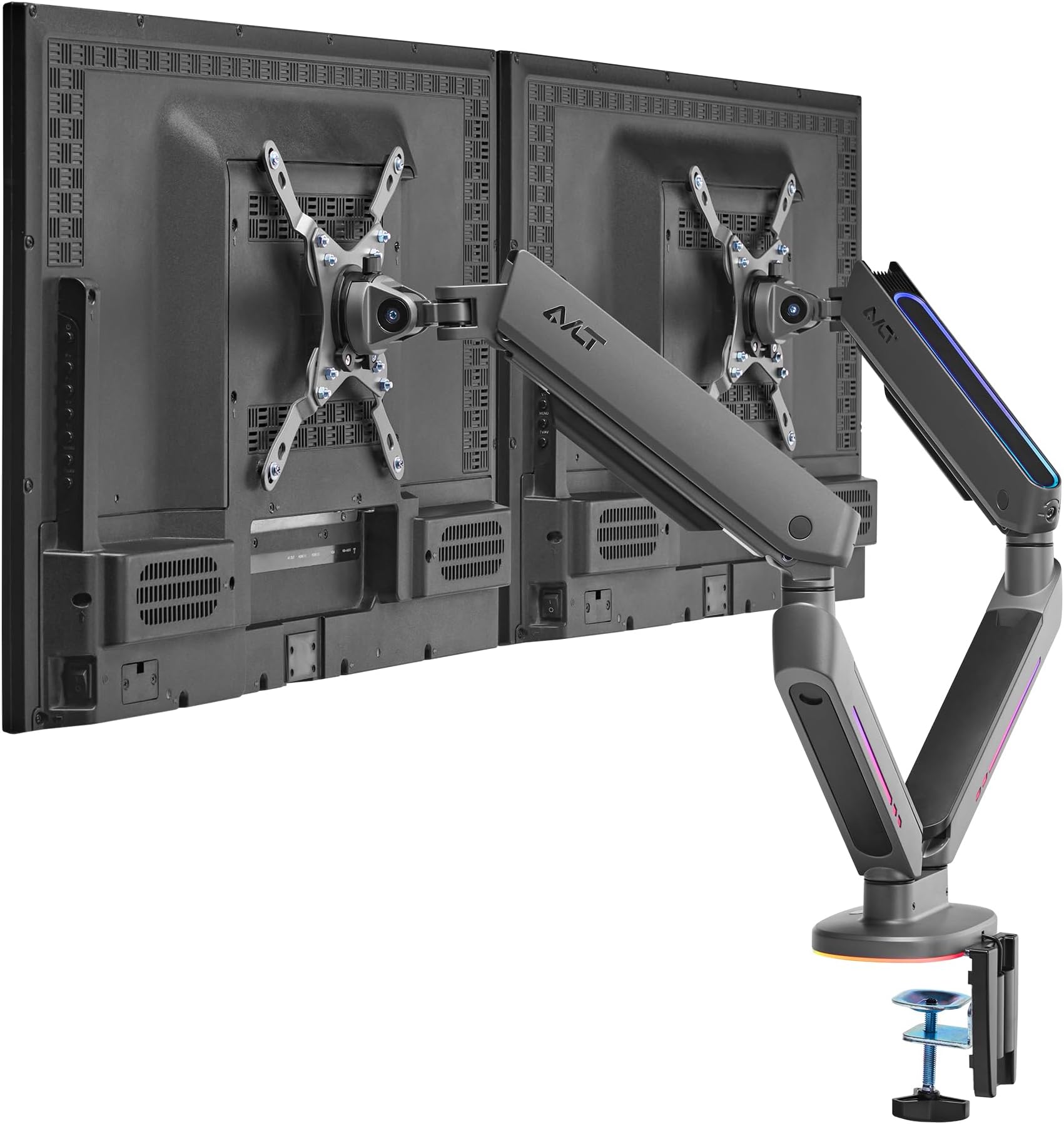 AVLT Dual Monitor Arms, Fits 17”-43” Ultrawide Screens, Heavy Duty ...